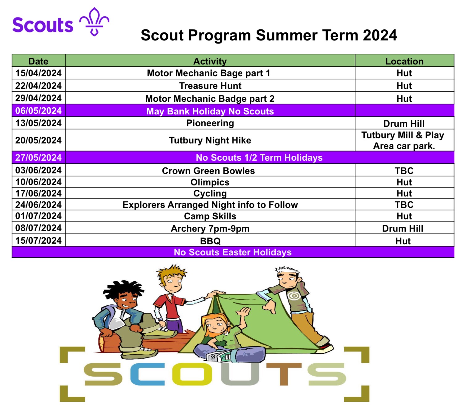 Program – 161st Hilton Scouts
